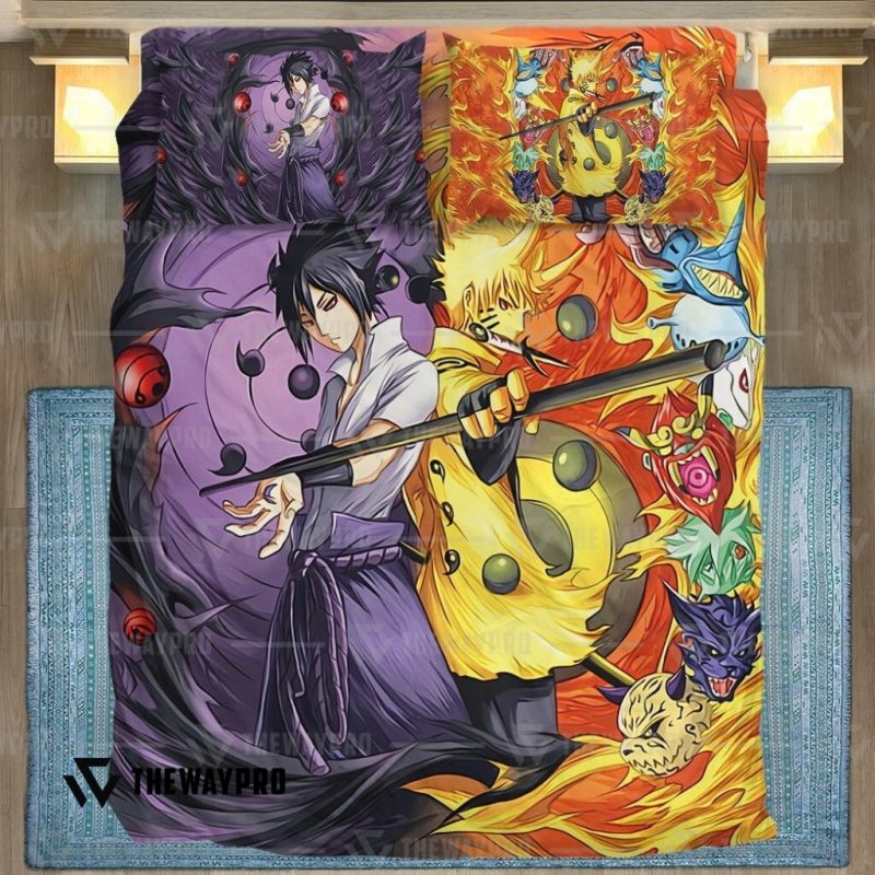 Anime Naruto Shippuden Sasuke Six Paths And Naruto Six Paths Bedding ...