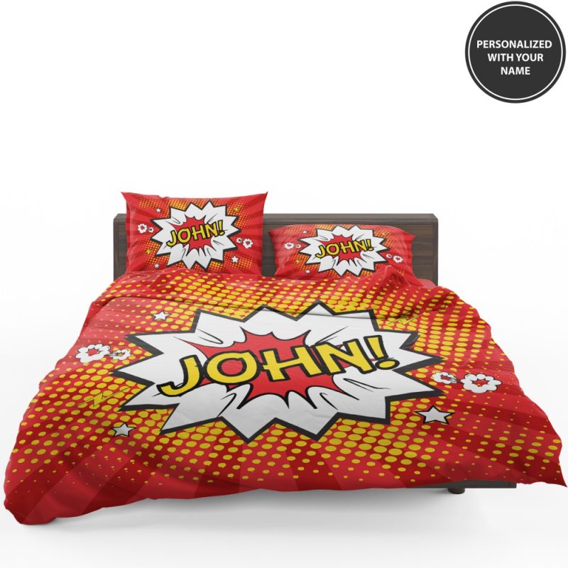 Superhero Theme Comic Personalized Custom Bedding Set - Hot Sale 2025